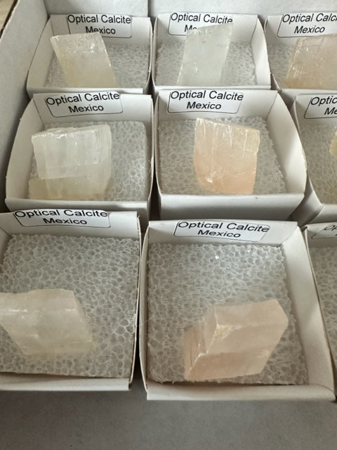 Optical Calcite Thumbnail Specimens – AZ Stone Co.